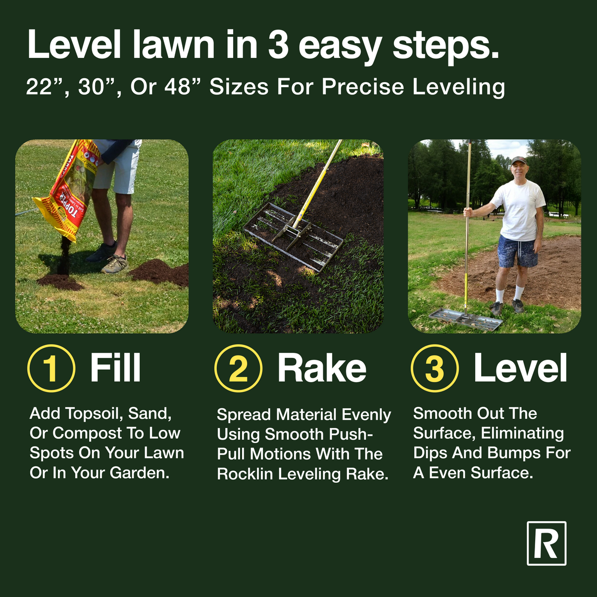 Rocklin™ Lawn Leveling Rakes – Rocklin Industry